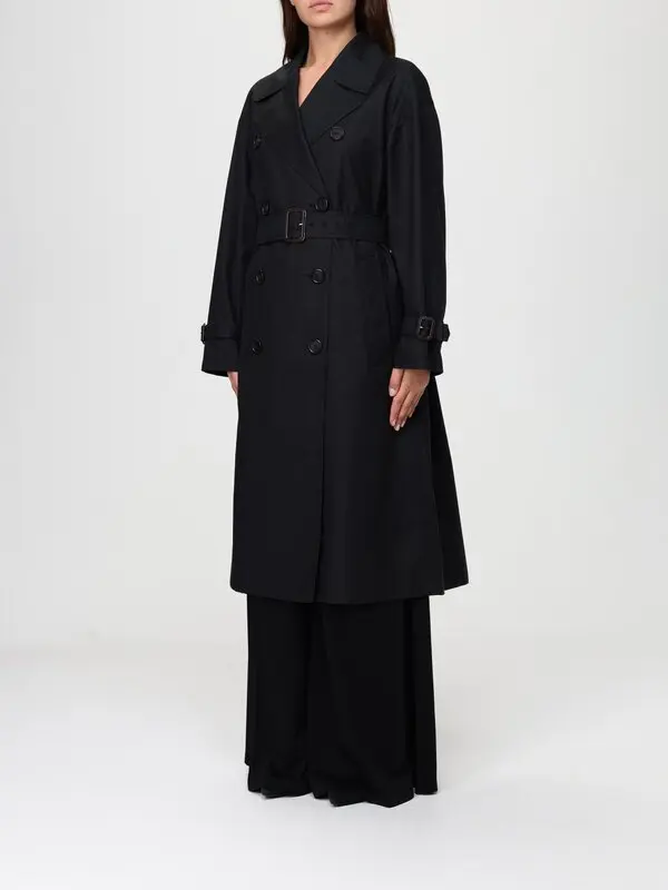 Max Mara Double-breasted Belted Trench Coat - Black