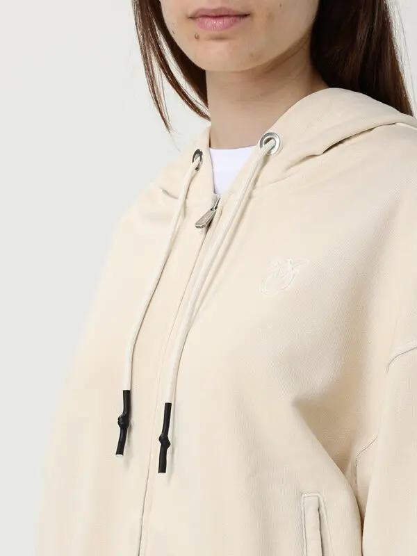 Pinko Embroidered Logo Zip-up Hoodie