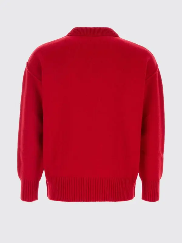 AMI Paris Crewneck Lambswool Jumper - Red