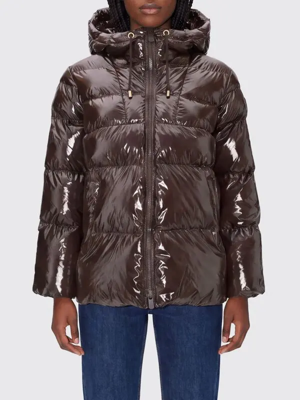 Pinko Padded Hooded Jacket - Brown