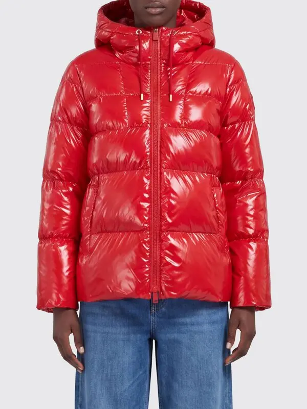 Pinko Padded Hooded Jacket - Red