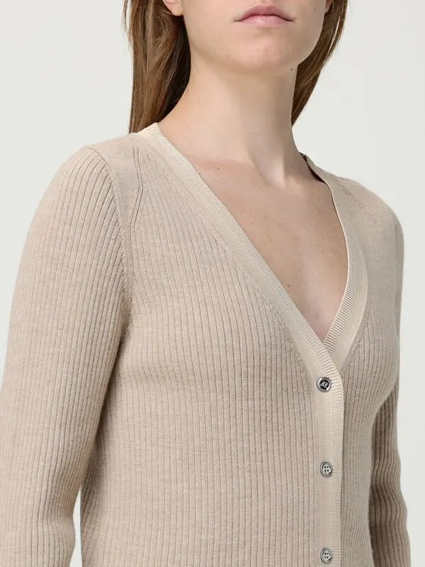 Pinko Ribbed Cardigan With V-neck