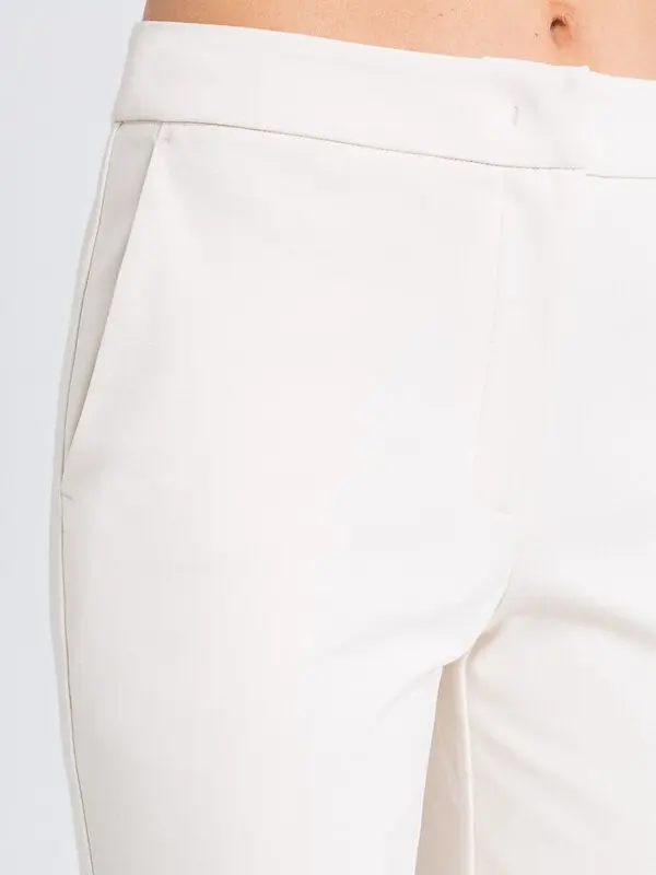 TWINSET Straight Leg Trousers - White