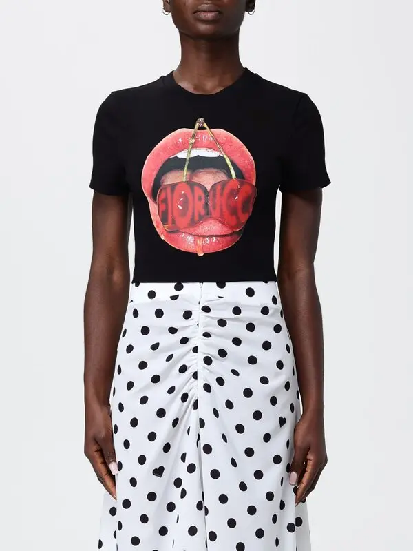 Fiorucci Cotton Blend T-shirt With Graphic Logo Print