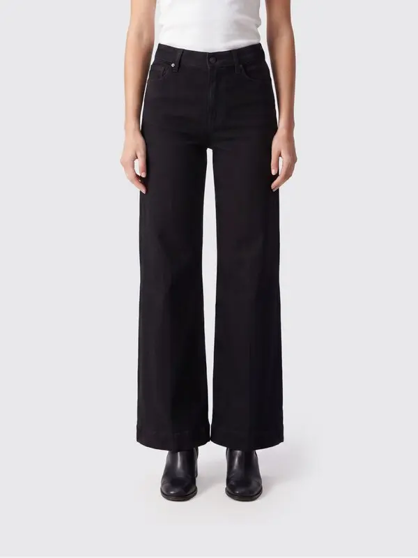 7 For All Mankind Flared Stretch Jeans - Black