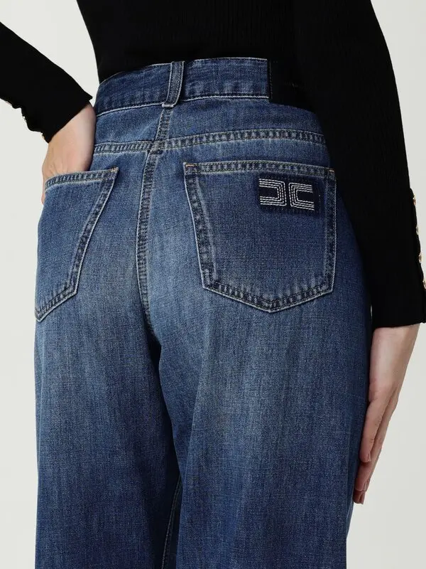 Elisabetta Franchi Wide Leg Jeans - Denim