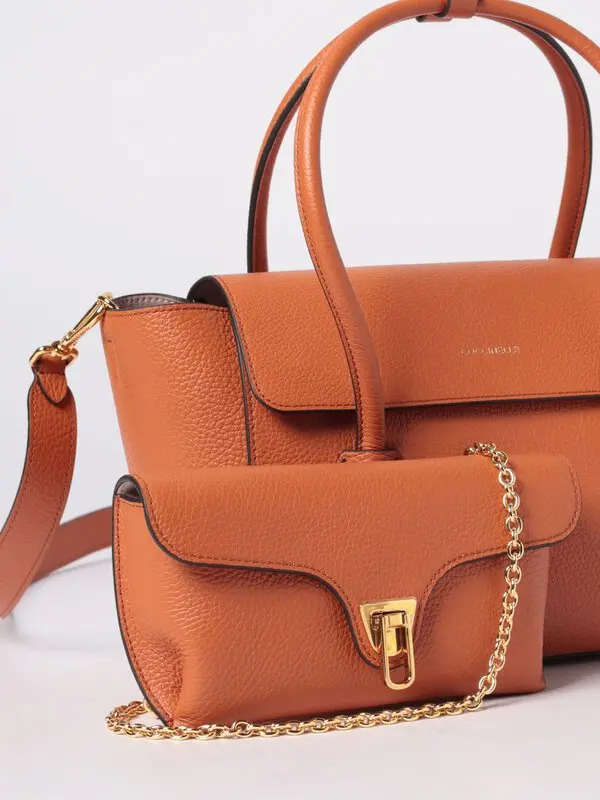 COCCINELLE Beat Double Hammered Bag - Orange