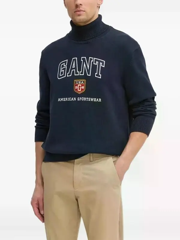 Gant Logo-embellished Turtleneck Sweater