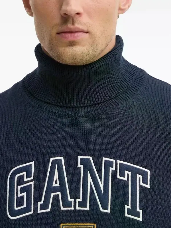 Gant Logo-embellished Turtleneck Sweater