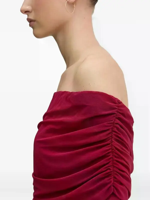 NEVER FULLY DRESSED Draped Off-shoulder Top