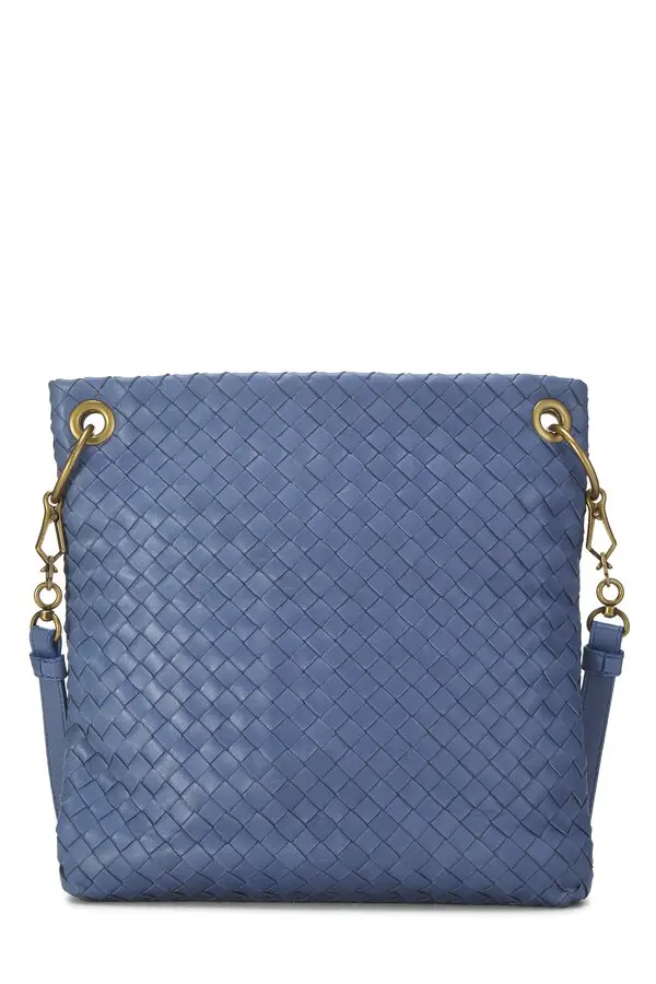 Bottega Veneta Intrecciato Flat Messenger Bag - Blue