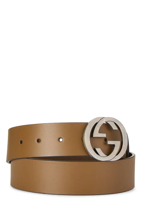 Gucci Interlocking Belt 85 - Brown