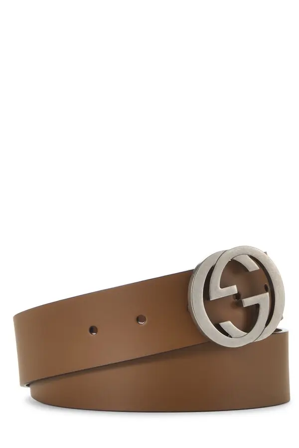 Gucci Interlocking Belt 85 - Brown