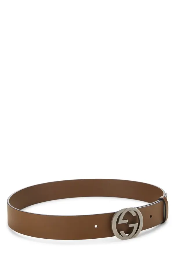 Gucci Interlocking Belt 85 - Brown