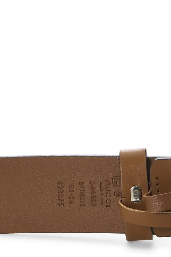 Gucci Interlocking Belt 85 - Brown