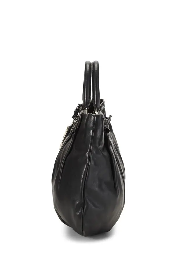 Prada Calfskin Pleated Tote