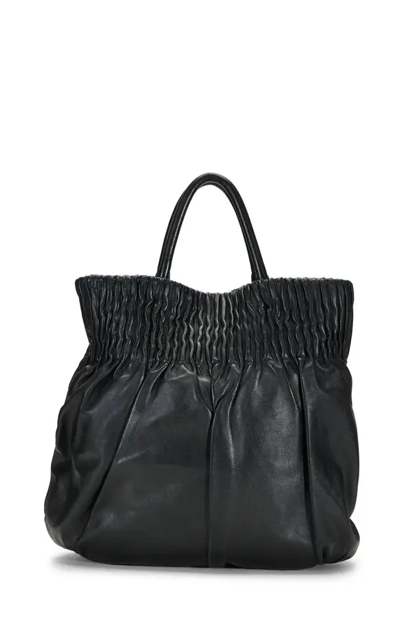 Prada Calfskin Pleated Tote