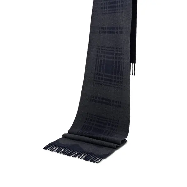 Bogner Wool Scarf Scarf - Navy Blue/grey