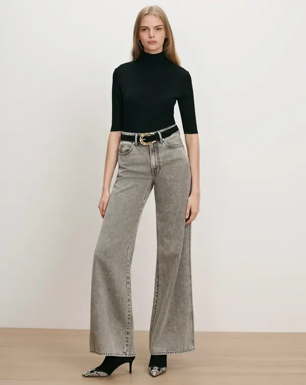 Veronica Beard Alastair Merino Wool Pullover - Black