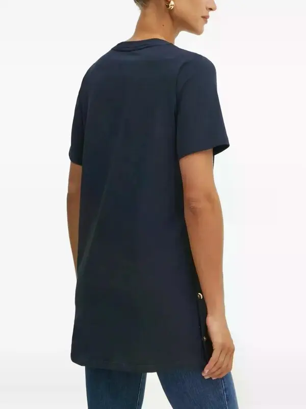 Liu Jo Logo Embroidered T-shirt - Blue