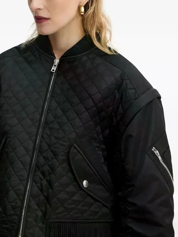 STAND STUDIO Diamond-quilted Bomber Jacket