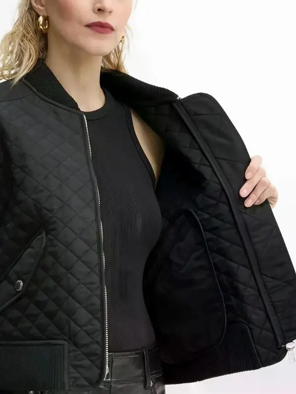 STAND STUDIO Diamond-quilted Bomber Jacket