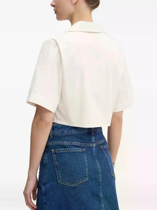 Hugo Zip-front Cropped Shirt