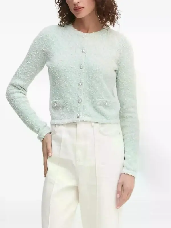 Guess Buttoned Bouclé Cardigan