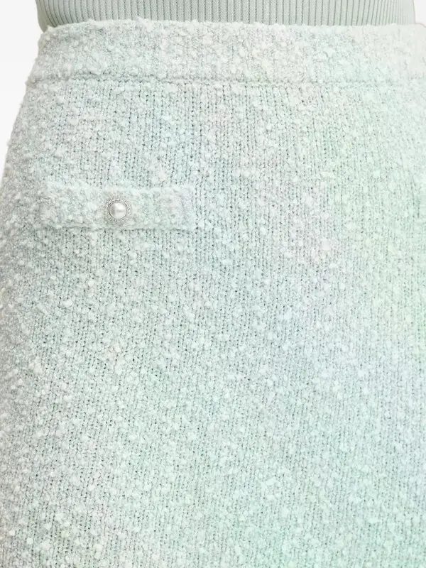 Guess Embellished Tweed Mini Skirt - Green