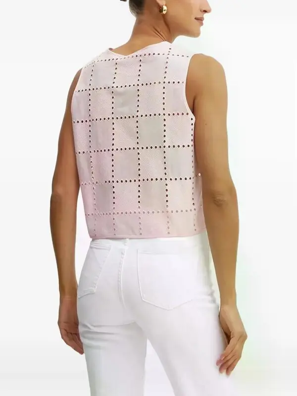 IVY OAK Perforated-design Cropped Top