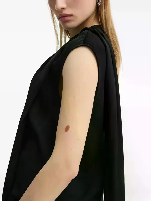 Day Birger Et Mikkelsen Draped-shoulder Top - Black