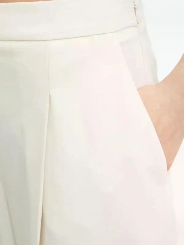 SIMONA CORSELLINI Pleated Straight-leg Trousers - Neutrals