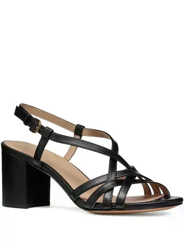 Geox Heeled Leather Sandals