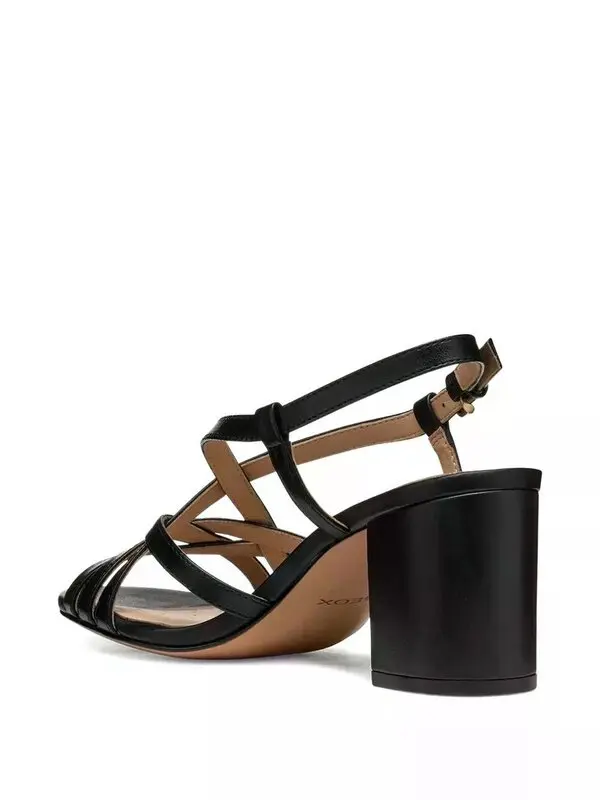 Geox Heeled Leather Sandals