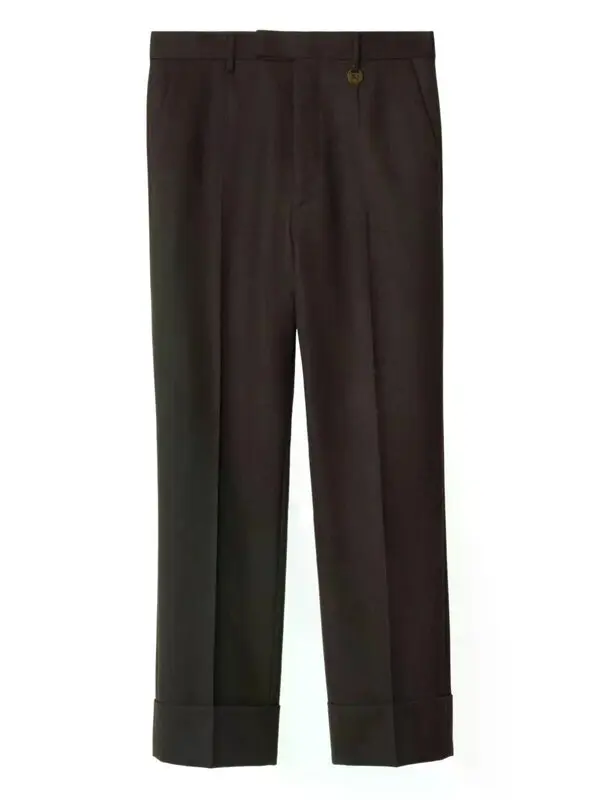 Burberry Turn-up Wool Trousers