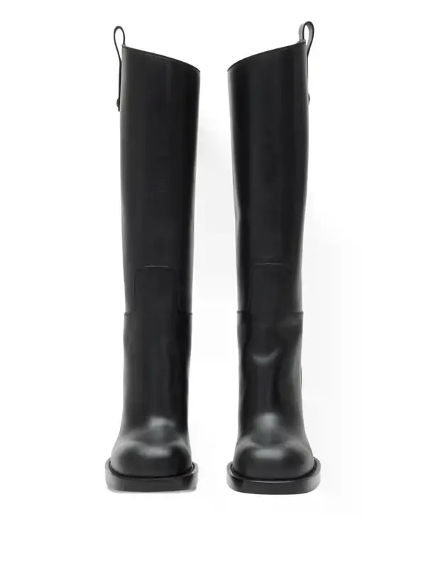 Burberry 85mm Cavalier Calf-leather Buckle Boots - Black