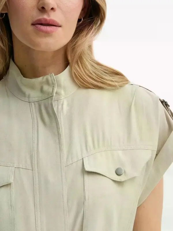 BRUUNS BAZAAR Belted Patch-pocket Shirt