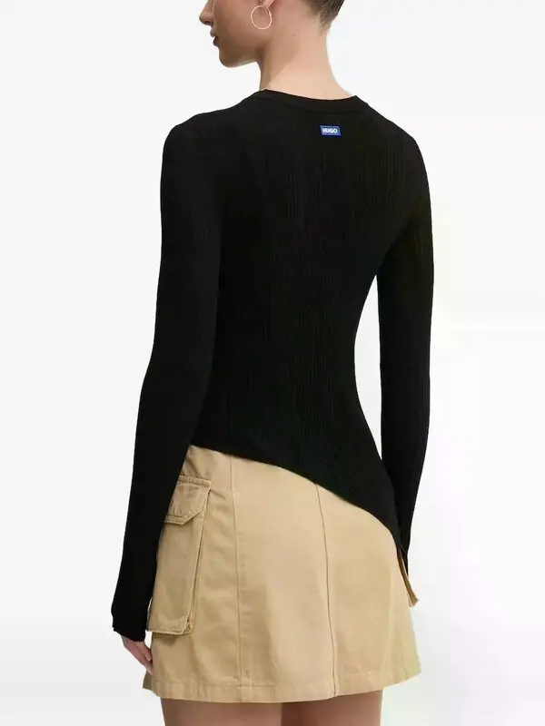 Hugo Ribbed Asymmetric Sweater