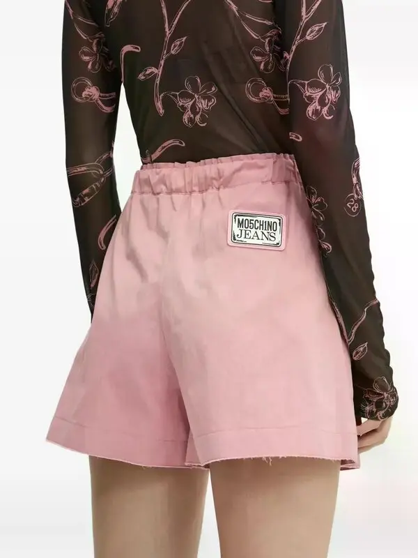 Moschino Logo Appliqué Drawstring Shorts