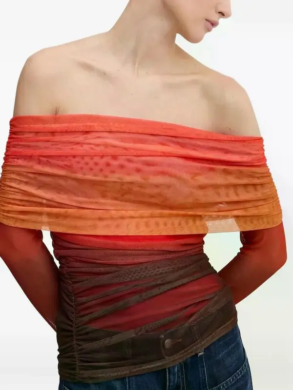 NEVER FULLY DRESSED Ombré Draped Top