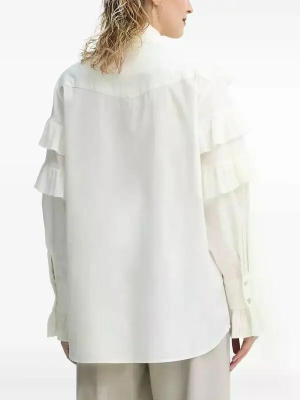 BRUUNS BAZAAR Tilja Pleated Ruffle Blouse
