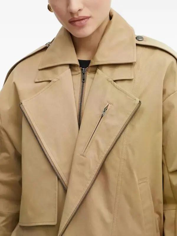 Bardot Belted Zip-up Biker Jacket