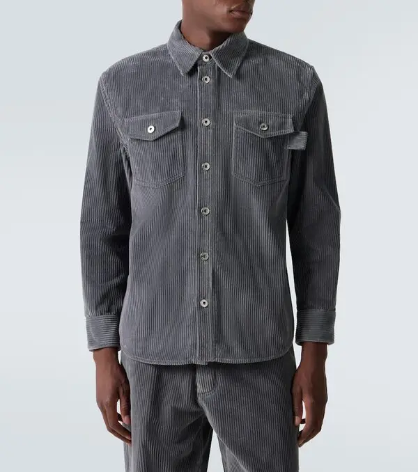 Bottega Veneta Matt Cotton Corduroy Shirt