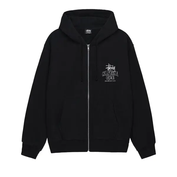 StÜssy Cali Grown Zip Hoodie - Black