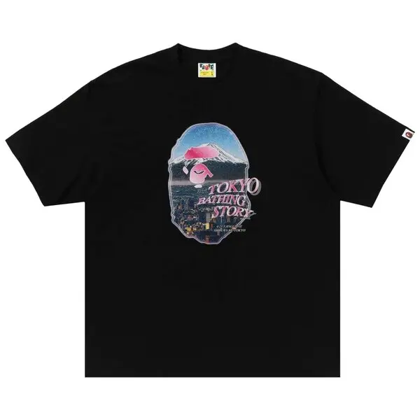 A BATHING APE Cityscape Ape Head Relaxed Fit Tee - Black