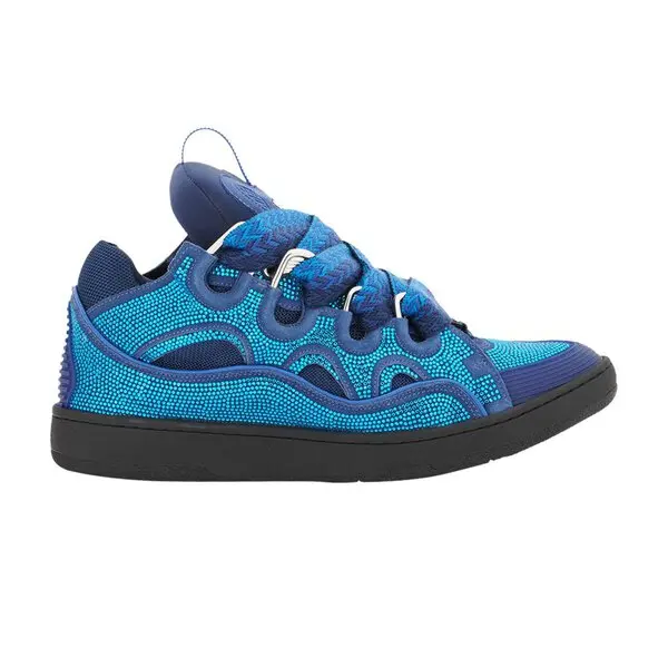LANVIN Curb Rhinestone Sneakers - Blue