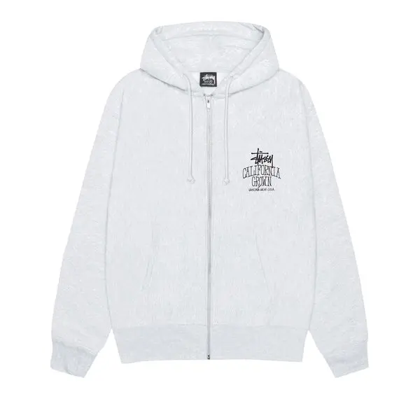 StÜssy Cali Grown Zip Hoodie - Grey
