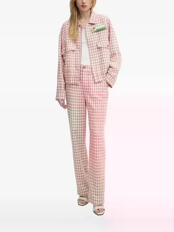 Moschino Gingham-check Flap-pocket Jacket