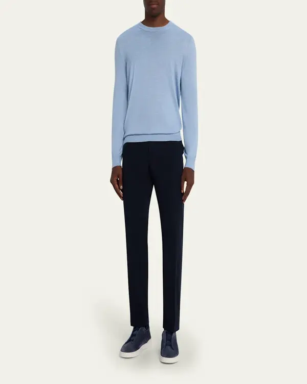 Zegna Slim Flat-front Trousers