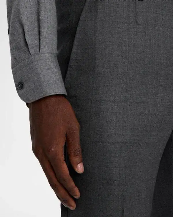 Zegna Apos;s Tonal Plaid 15milmil15 Wool Suit - Gray